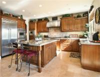China Kitchen Carcass Material E1 Particleboard American Style Custom Design Kitchen Cabinet for sale