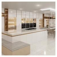 China Minimalist Design Modern Kitchen Cabinet Accessories Veneer and Lacquer Finished Doors for sale