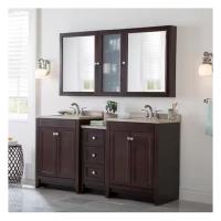 China Dark Walnut Waterproof Lacquer Bathroom Vanity in Traditional Design 38-46 in Width for sale