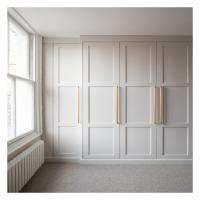 China Home Bedroom Set Furniture High End Design Pure White Matte Lacquered Solid Wood for sale