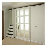 China Home Bedroom Set Furniture High End Design Pure White Matte Lacquered Solid Wood for sale