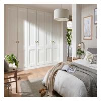 China Home Bedroom Set Furniture High End Design Pure White Matte Lacquered Solid Wood for sale