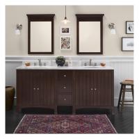 China Dark Walnut Waterproof Lacquer Bathroom Vanity in Traditional Design 38-46 in Width for sale