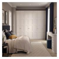 China Home Bedroom Set Furniture High End Design Pure White Matte Lacquered Solid Wood for sale