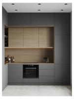 China Minimalist Design Modern Kitchen Cabinet Accessories Veneer and Lacquer Finished Doors for sale