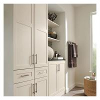 China Shaker Style White Lacquer Super Waterproof Large Size Bathroom Cabinet Vanity Combo for sale