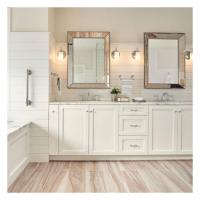 China Shaker Style White Lacquer Super Waterproof Large Size Bathroom Cabinet Vanity Combo for sale