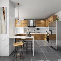 China Upgrade Your Kitchen with YALIG Apartment's Luxury Italian Style Cabinets and Island for sale