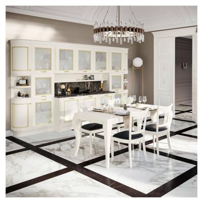 China Stylish European Style Kitchen Furniture with Quartz Stone Countertop and Reasonable for sale