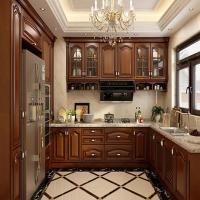 China Stylish European Style Kitchen Furniture with Quartz Stone Countertop and Reasonable for sale