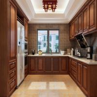 China Stylish European Style Kitchen Furniture with Quartz Stone Countertop and Reasonable for sale