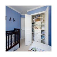 China Adjustable Height European Style Luxury Bedroom Wardrobe Cabinet Made of MR HDF Board for sale