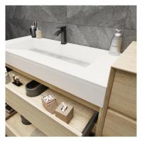 China Modern Style Melamine Board Counter Top Basin Bathroom Vanity with Handle-Free Design for sale