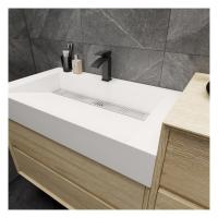 China Modern Style Melamine Board Counter Top Basin Bathroom Vanity with Handle-Free Design for sale
