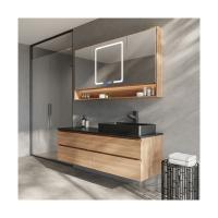 China Wall Mounted Bathroom Vanity with Sink Width 38-46 in Customized Color Made of Plywood for sale