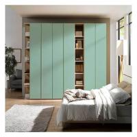China Customisable end White Melamine Finished PANEL Wood Style Wardrobe for Master Bedroom for sale