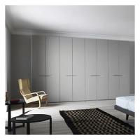 China Customisable end White Melamine Finished PANEL Wood Style Wardrobe for Master Bedroom for sale