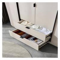 China Master Bedroom White Solid Wood Wardrobe with Dressing Table in Lacquered Finish for sale