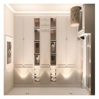 China Master Bedroom White Solid Wood Wardrobe with Dressing Table in Lacquered Finish for sale
