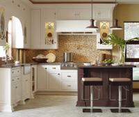China Solid Wood Fitted Carving Kitchen Cabinet Set in American Classic Gray with Flat Edge for sale