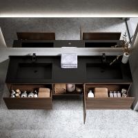 China Modern Design Style Bathroom Double Vanity with and Particleboard Carcase Material for sale