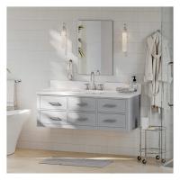 China Modern Style Floating Bathroom Vanity with Simple White Finish and Waterproof Plywood for sale