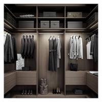 China High End Customised Modern Style Walk-in Solid Wood Wardrobe with Lighting Design for sale