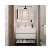 China High End Professional Modern Style Solid Wood Bathroom Vanity with Luxury Wall Design for sale