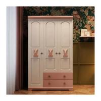 China Cute Animal Decoration Solid Wood Wardrobe for Home Furniture and Eco-friendly Design for sale