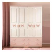 China Cute Animal Decoration Solid Wood Wardrobe for Home Furniture and Eco-friendly Design for sale