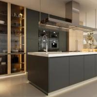 China YALIG Commercial Restaurant Kitchen Sink Cabinet with Melamine Board and Veneer Finish for sale