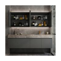 China Width 38-46 in Customized Color Modern Style Luxury Bathroom Vanity Cabinet with Sink for sale