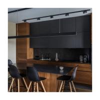 China Smart Room Cabinets Modern Kitchen Cabinet and Oven in Matte Black for End Customers for sale