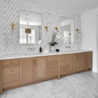 China Wall Mounted Customized Concrete Bathroom Vanity Cabinet Set with Cupboard and Mirror for sale