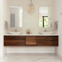 China Wall Mounted Lavatory Sink Bathroom Vanity Cabinet Set with Counter Top Silver Mirror for sale