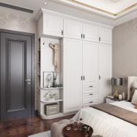 China Home Villa Moisture Resistant PANEL Wood Style Bedroom Wardrobes with Luxury Design for sale