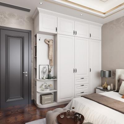 China Home Villa Moisture Resistant PANEL Wood Style Bedroom Wardrobes with Luxury Design for sale