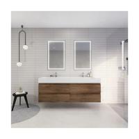 China MDF Carcase Hotel Washroom Furniture Luxury Bathroom Vanity Cabinet with Smart Mirror for sale