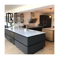China E1 Particleboard Home Modular Ready Made Cabinet Design with Quartz Stone Countertop for sale