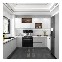 China Large White Kitchen Island with Eased Edge Countertop in Modern European Design for sale