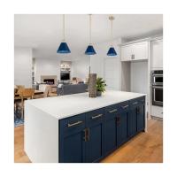 China E1 Particleboard/Plywood/MDF Carcass YALIG Blue Kitchen Cabinets with Hidden Cupboards for sale