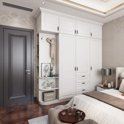 China Moisture Resistance Feature and PANEL Wood Style for High End Bedroom Wardrobe Wooden for sale