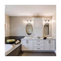 China Customized Designs 42 Inch White Shaker Bathroom Vanity LED Mirror and Cabinet Combo for sale