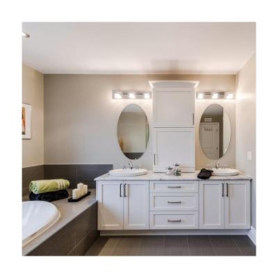 China Customized Designs 42 Inch White Shaker Bathroom Vanity LED Mirror and Cabinet Combo for sale