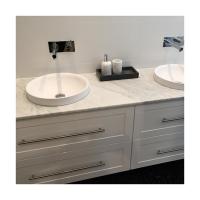 China Customized Designs 42 Inch White Shaker Bathroom Vanity LED Mirror and Cabinet Combo for sale