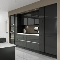 China Veneer Finished Kitchen Cabinets for Top and Melamine Board Carcase Material from YALIG for sale