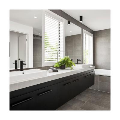 China Customized Color Double Sink Design Slate Countertop Bathroom Cabinets and Vanities for sale