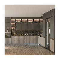 China YALIG Melamine Designs Standard Overlay Armoire De Cuisine for Sophisticated Kitchens for sale