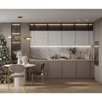 China YALIG Melamine Designs Standard Overlay Armoire De Cuisine for Sophisticated Kitchens for sale