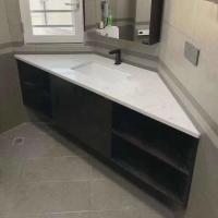 China Include Basin Yes Triangular Corner Bathroom Vanity Set with Mirror and Faucet for sale